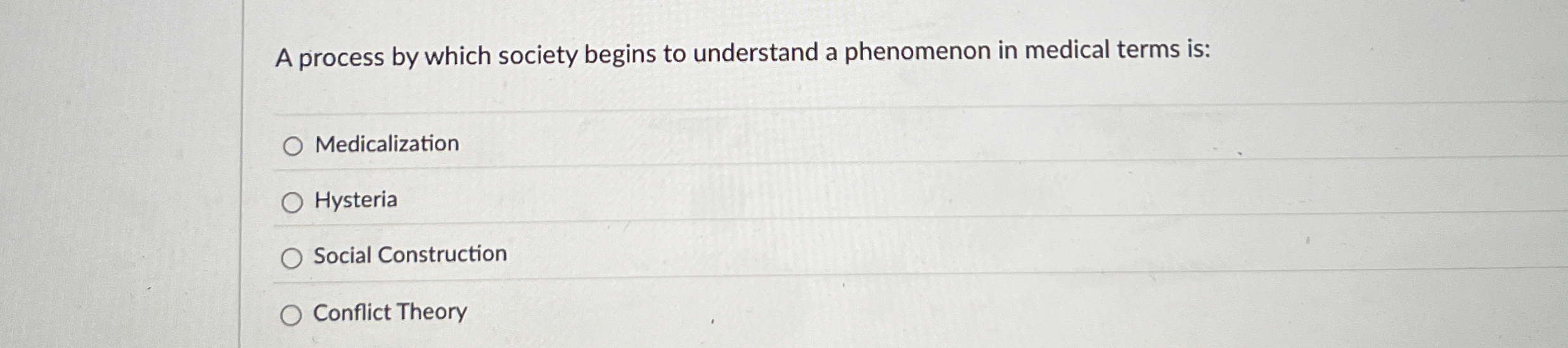Solved A process by which society begins to understand a | Chegg.com