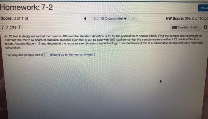 Solved Homework 7 2 Save Score 0 Of 1 Pt 10 Of 10 0