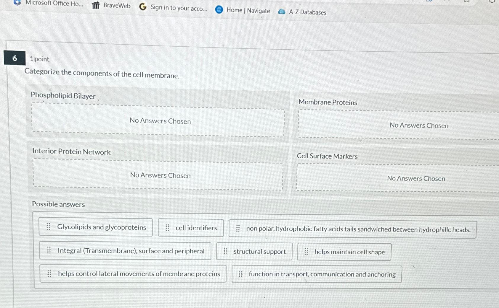 Solved Microsoft Office Ho...IIII BraveWebSign in to your | Chegg.com