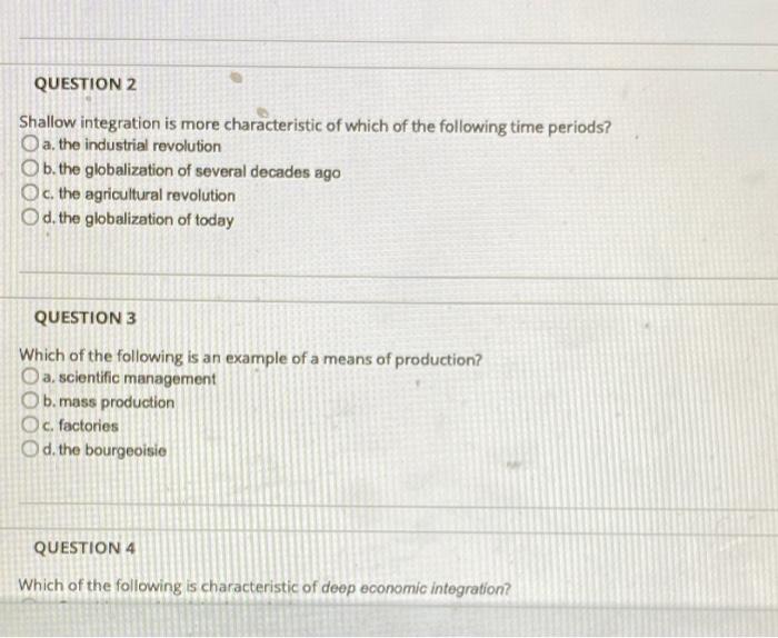 Solved QUESTION 2 Shallow integration is more characteristic | Chegg.com