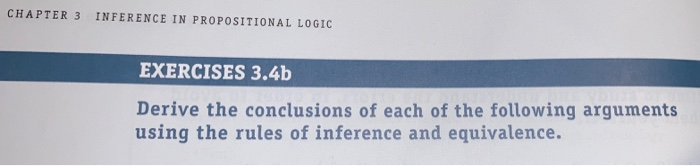 Solved CHAPTER 3 INFERENCE IN PROPOSITIONAL LOGIC EXERCISES | Chegg.com