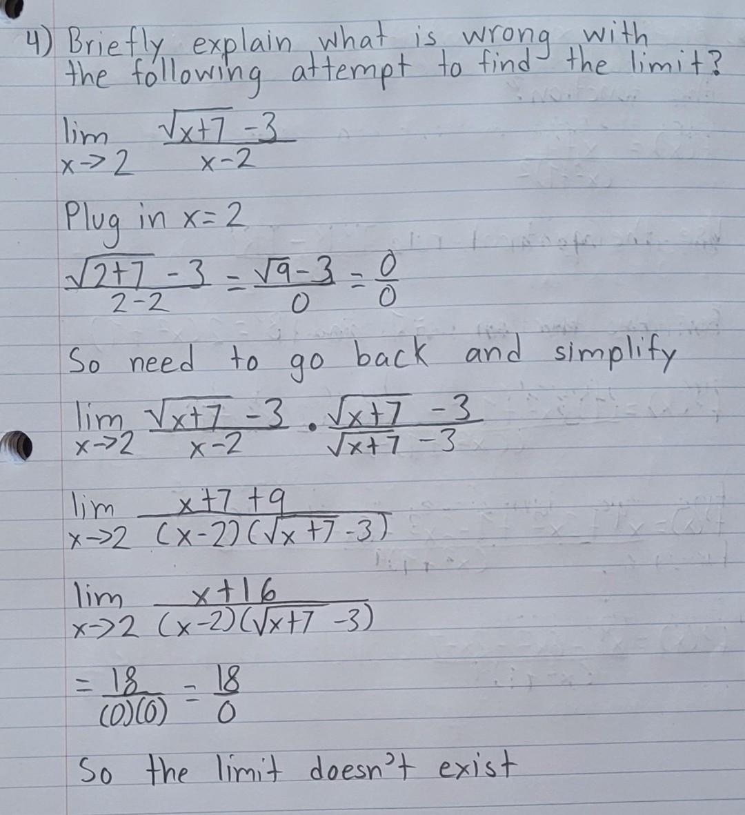 Solved 1) Briefly explain what is wrong with the following | Chegg.com