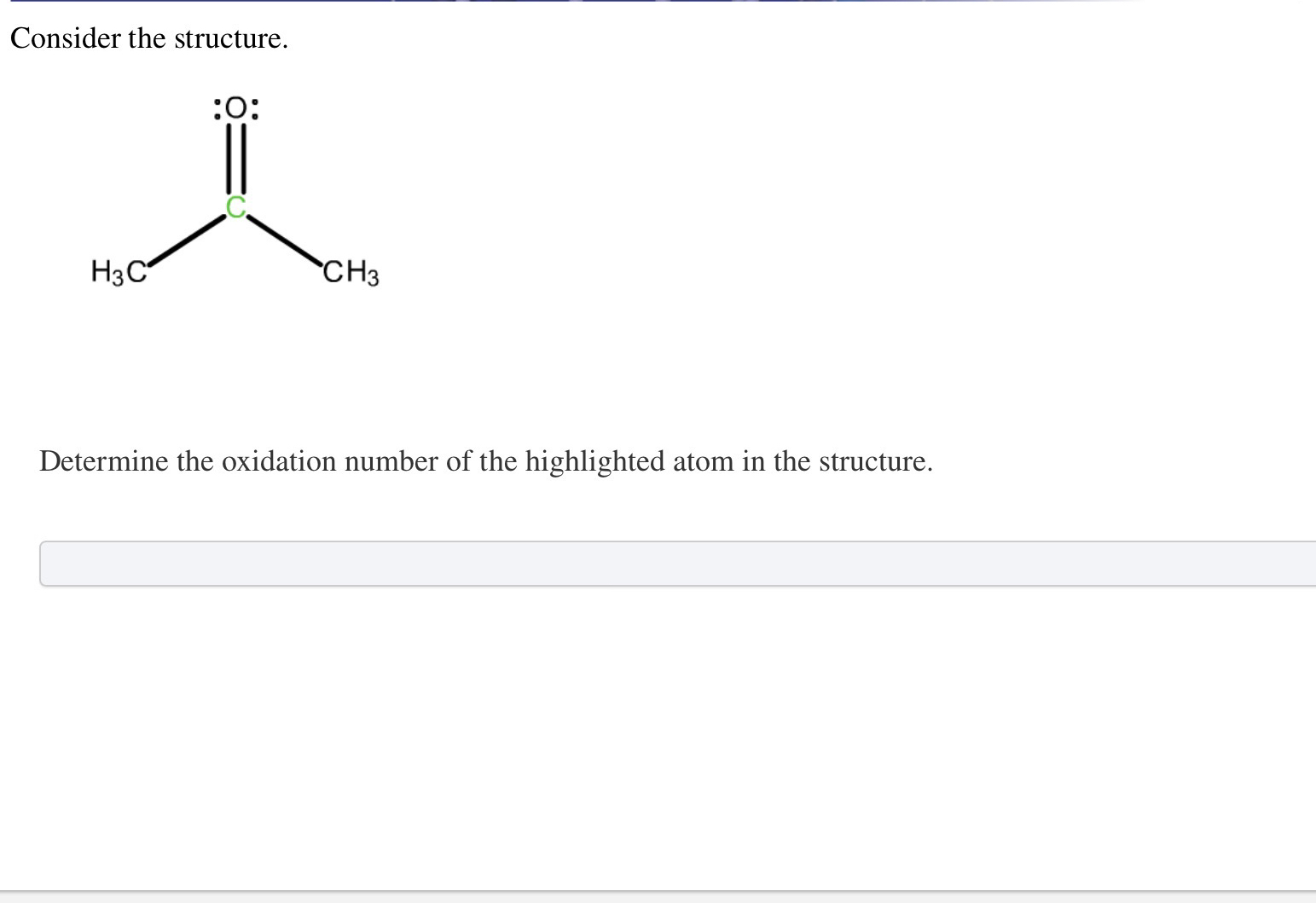 Solved Consider the structure.Determine the oxidation number | Chegg.com