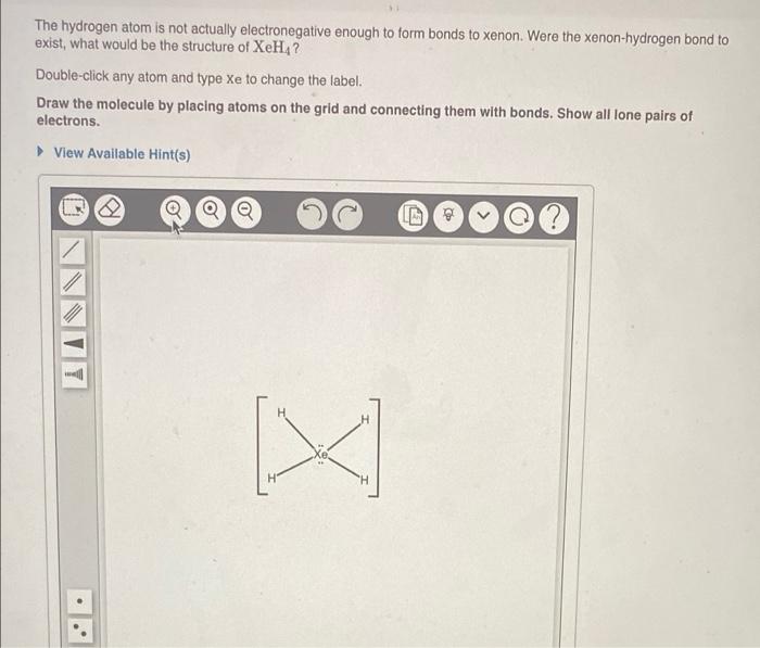 Solved The hydrogen atom is not actually electronegative | Chegg.com