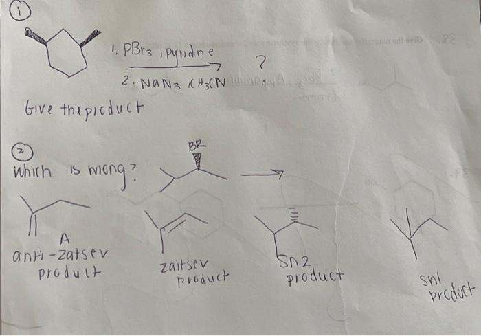 the reagant can be anything and is not given question | Chegg.com