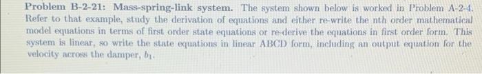 derive space state equations in linear ABCD form and | Chegg.com