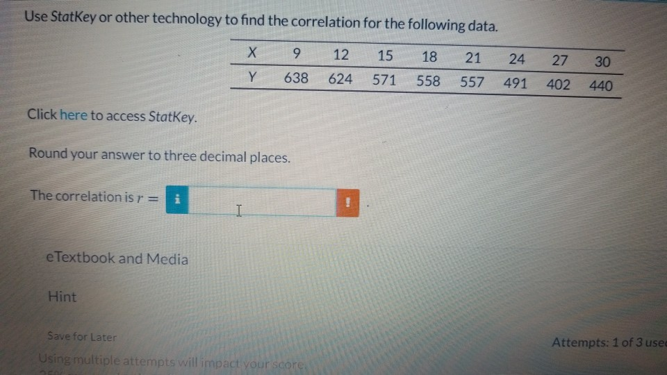 Solved Use StatKey or other technology to find the | Chegg.com