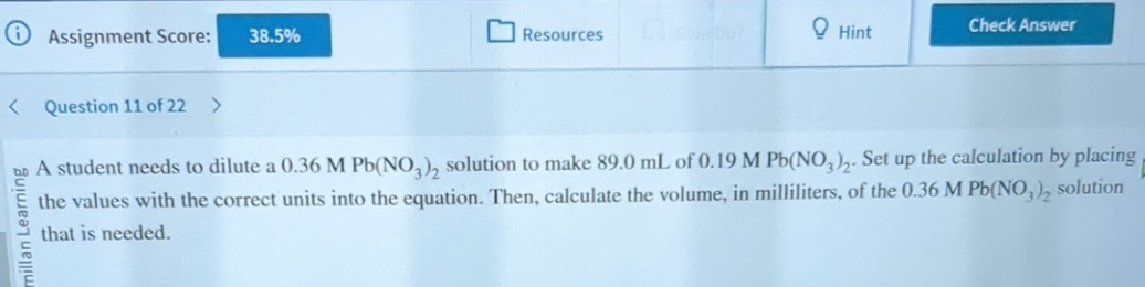 Solved (i) ﻿Assignment Score:ResourcesQuestion 11 ﻿of 22no A | Chegg.com