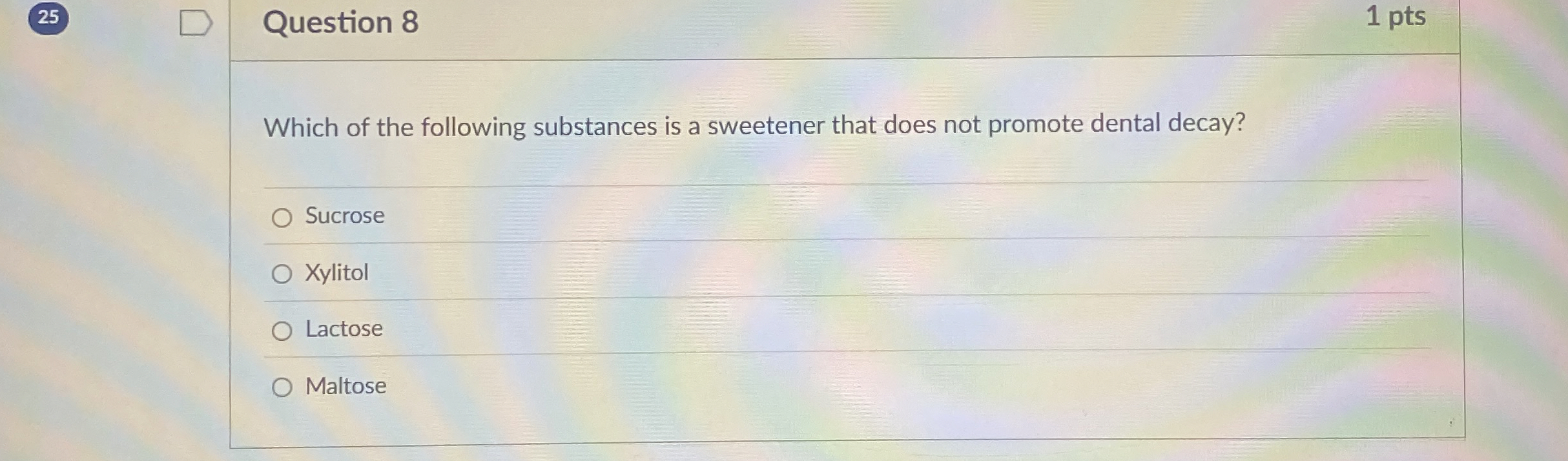 Solved 25Question 81 ﻿ptsWhich of the following substances | Chegg.com