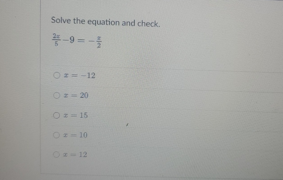 Solved Solve the equation and | Chegg.com