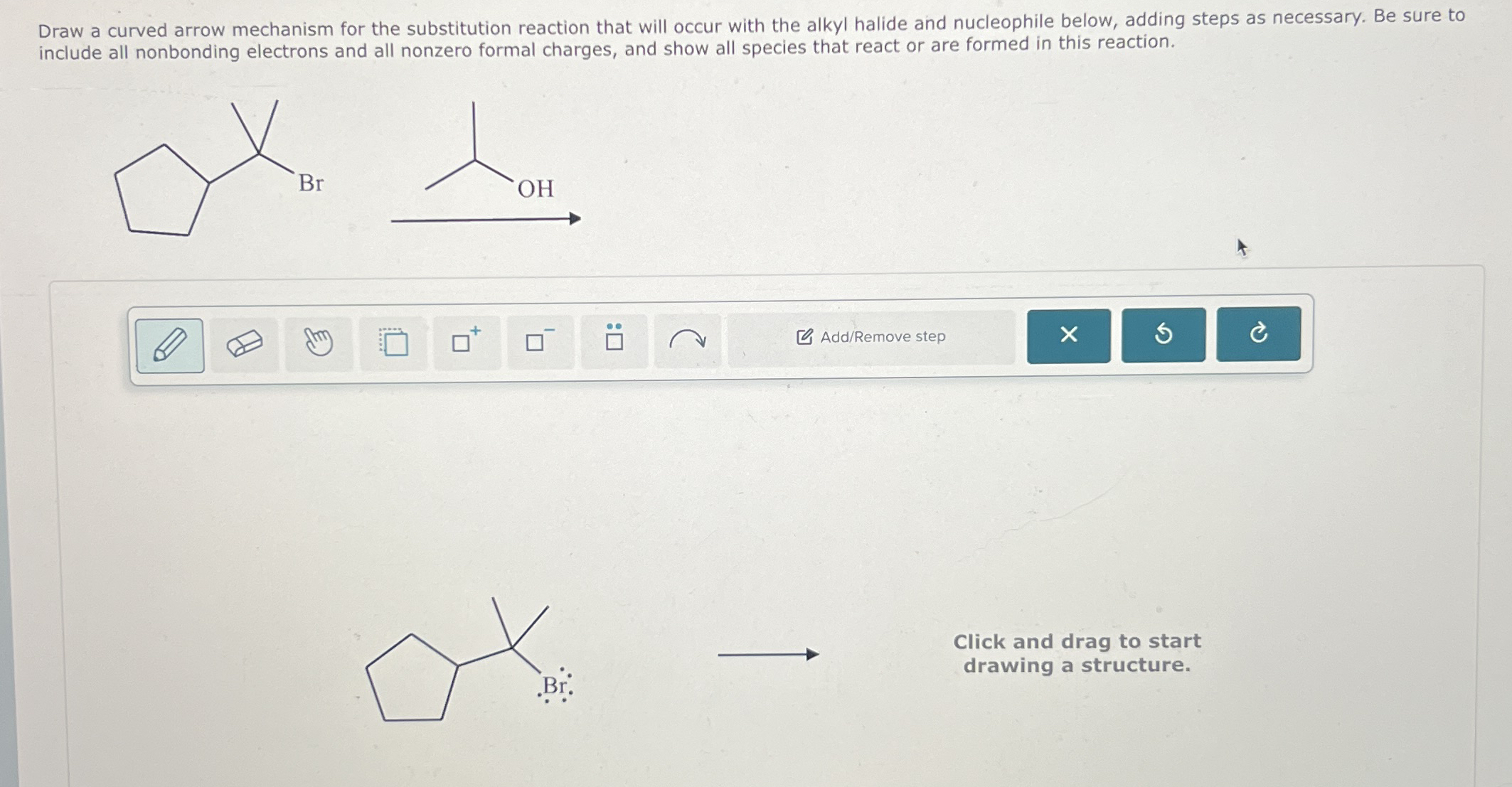 Solved Draw a curved arrow mechanism for the substitution | Chegg.com