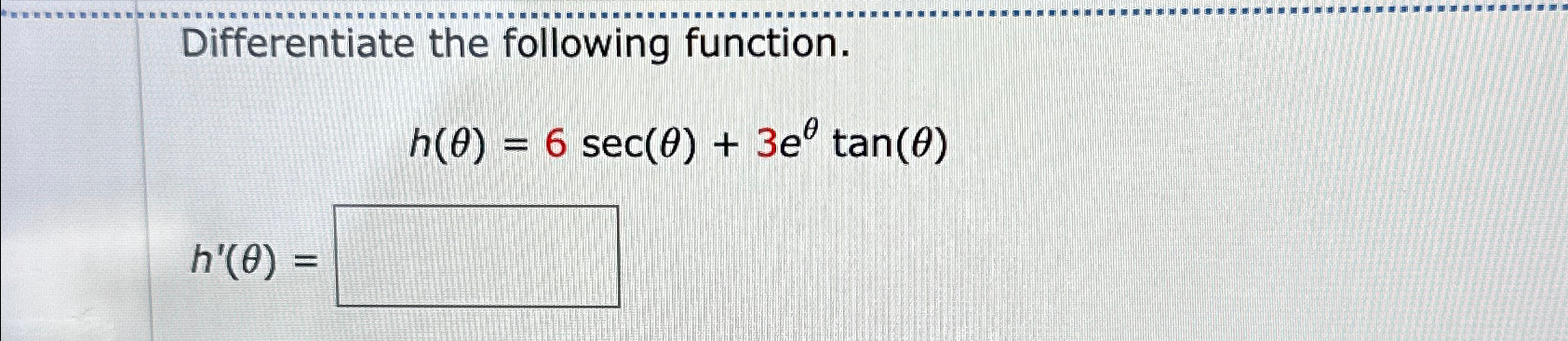 Solved Differentiate the following | Chegg.com