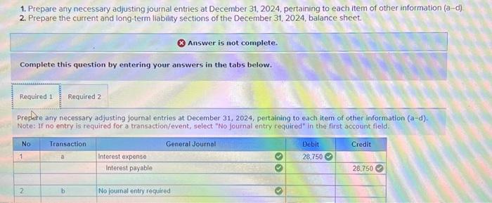 Solved 1. Prepare any necessary adjusting journal entries at | Chegg.com