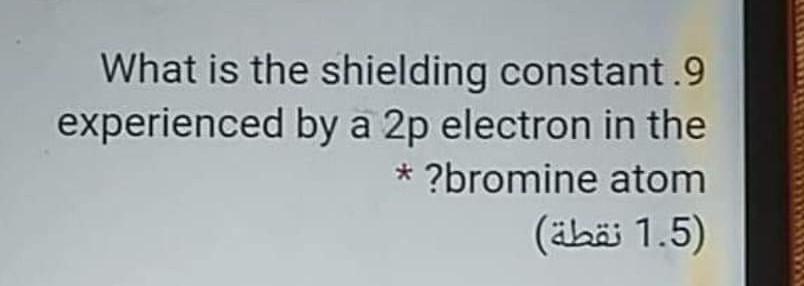 Solved What is the shielding constant.9 experienced by a 2p | Chegg.com