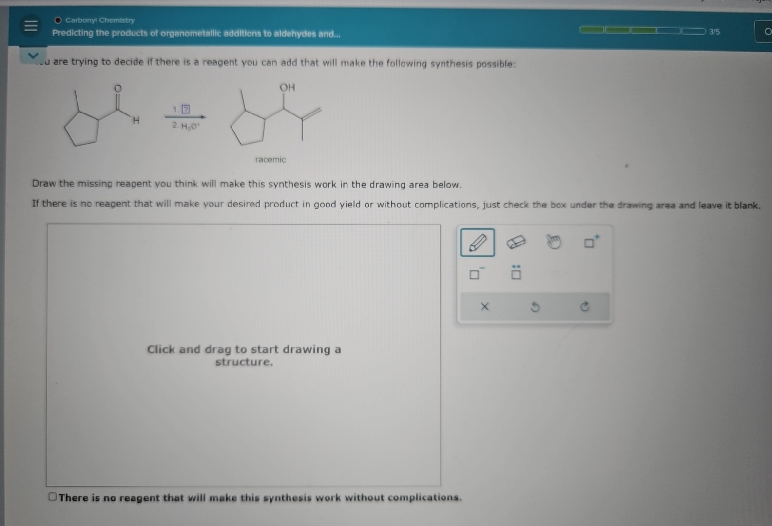 Solved u ﻿are trying to decide if there is a reagent you can | Chegg.com