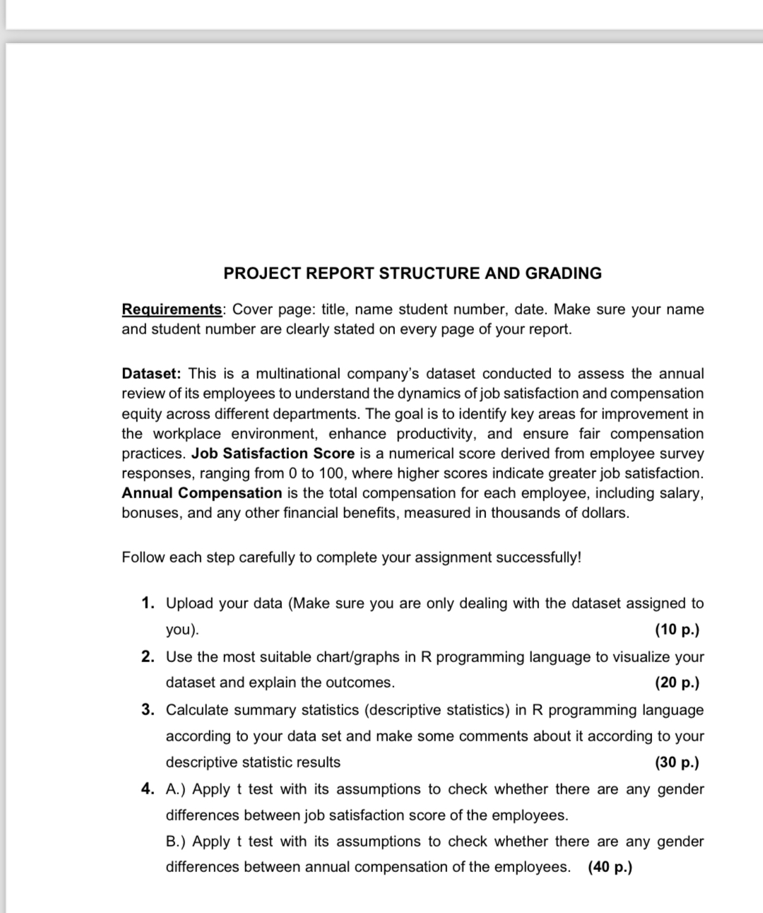 Solved PROJECT REPORT STRUCTURE AND GRADINGRequirements: | Chegg.com