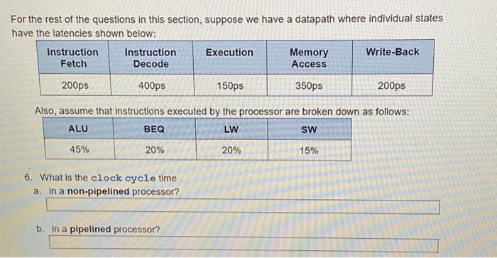 Solved Pipeline Calculations (10 points each) 5. Suppose we | Chegg.com