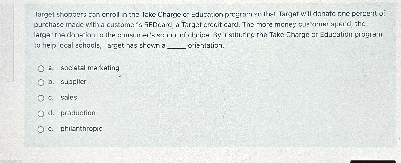 Solved Target shoppers can enroll in the Take Charge of | Chegg.com