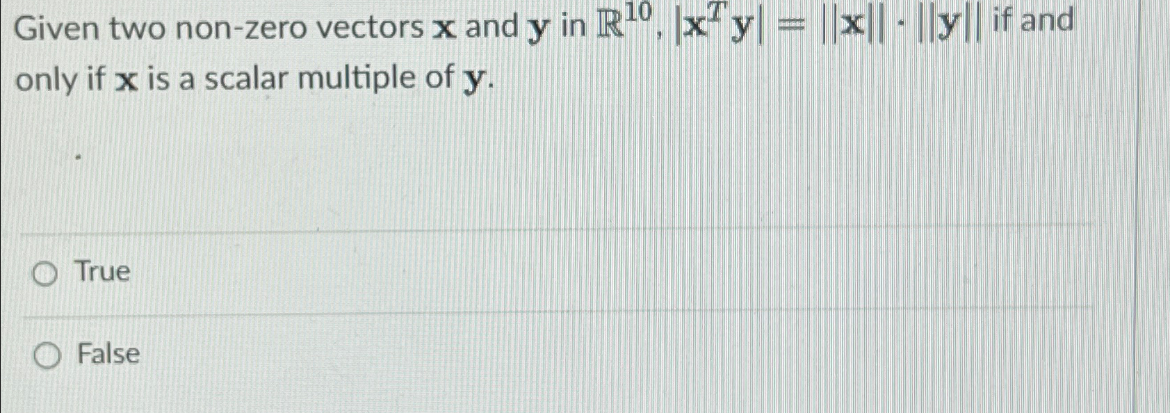 Solved Given two non-zero vectors x ﻿and y ﻿in | Chegg.com