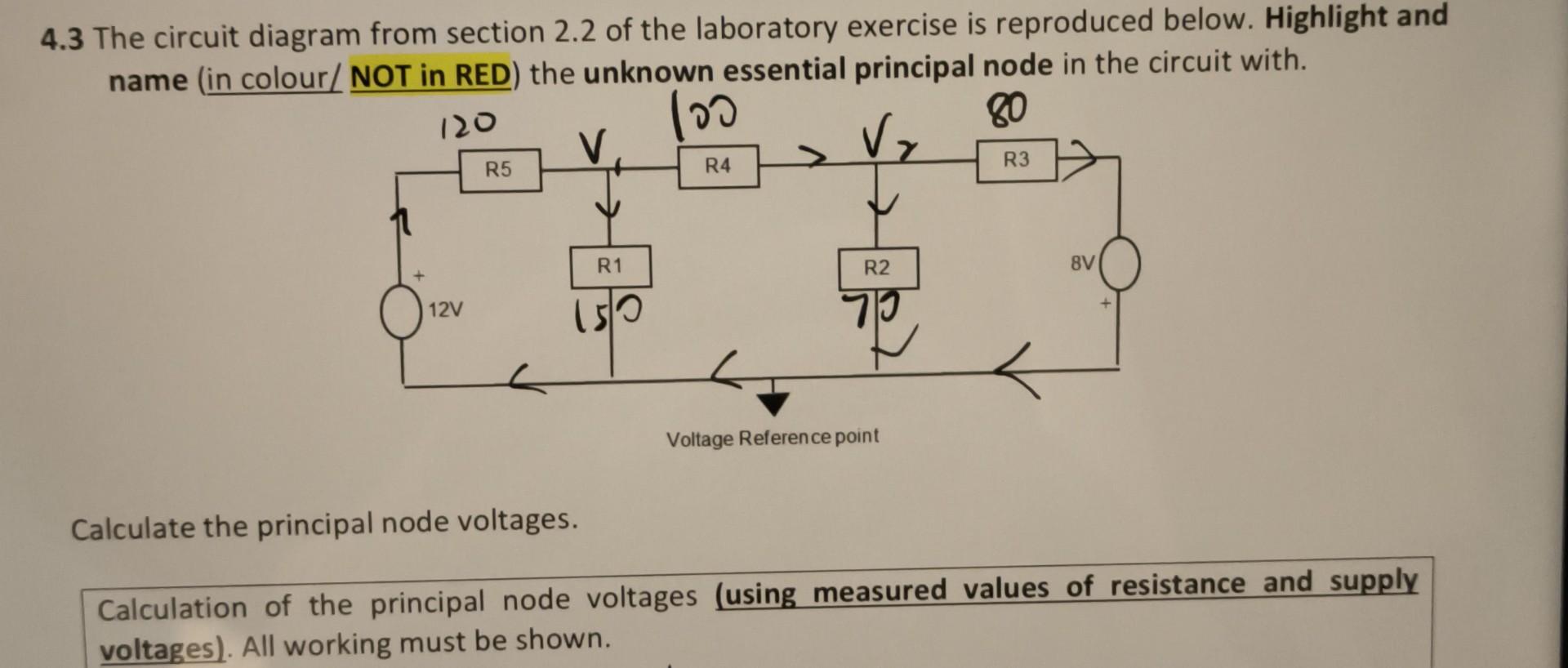 Solved 1.3 The circuit diagram from section 2.2 of the | Chegg.com