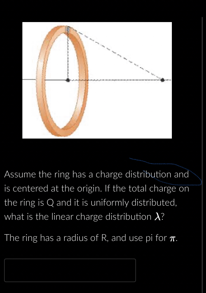 Solved Assume the ring has a charge distribution and is | Chegg.com