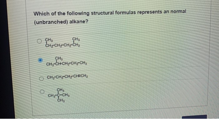 Solved Which of the following structural formulas represents | Chegg.com