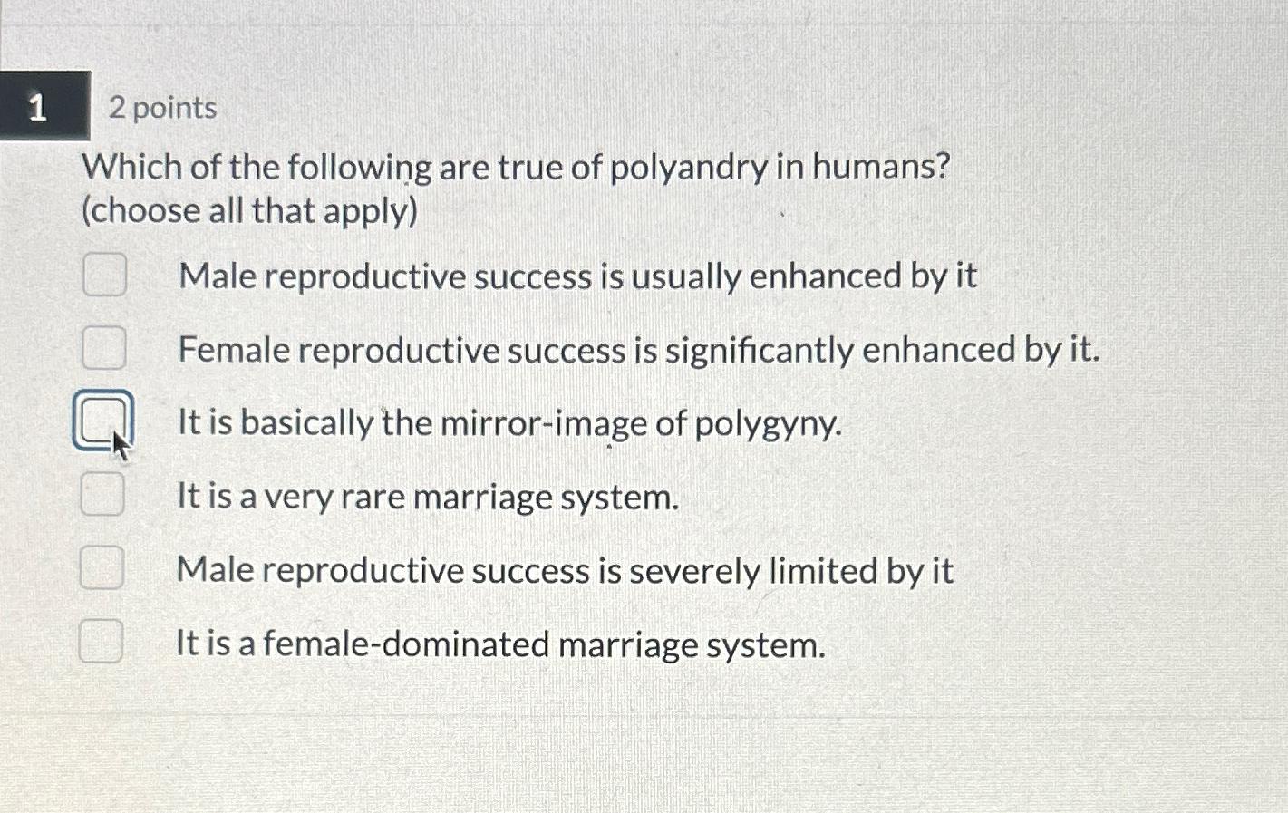 Solved 12 ﻿pointsWhich of the following are true of | Chegg.com