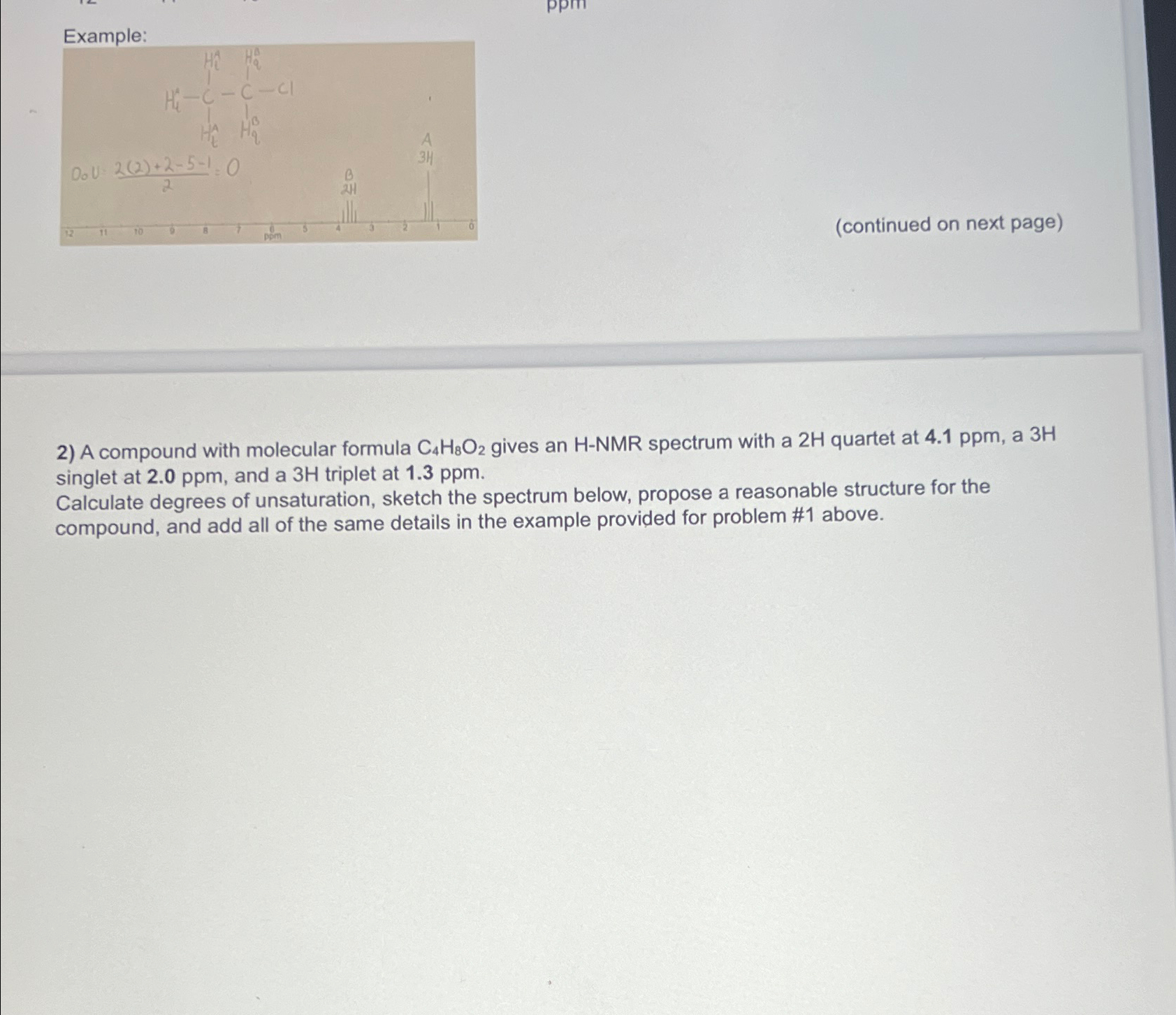 Solved (continued on next page)A compound with molecular | Chegg.com