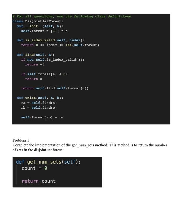 Solved The class is given, follow instructions in python. | Chegg.com