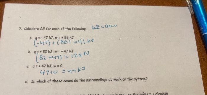 Solved WE 7. Calculate AE for each of the following: E29th | Chegg.com