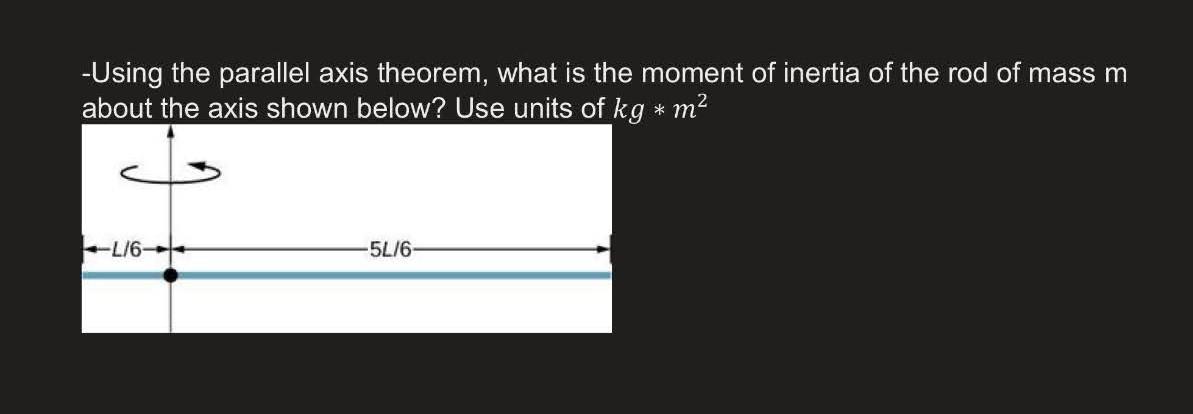 Solved Using the parallel axis theorem, what is the moment | Chegg.com