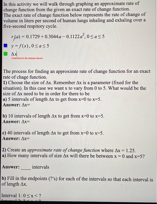 Solved In this activity we will walk through graphing an | Chegg.com