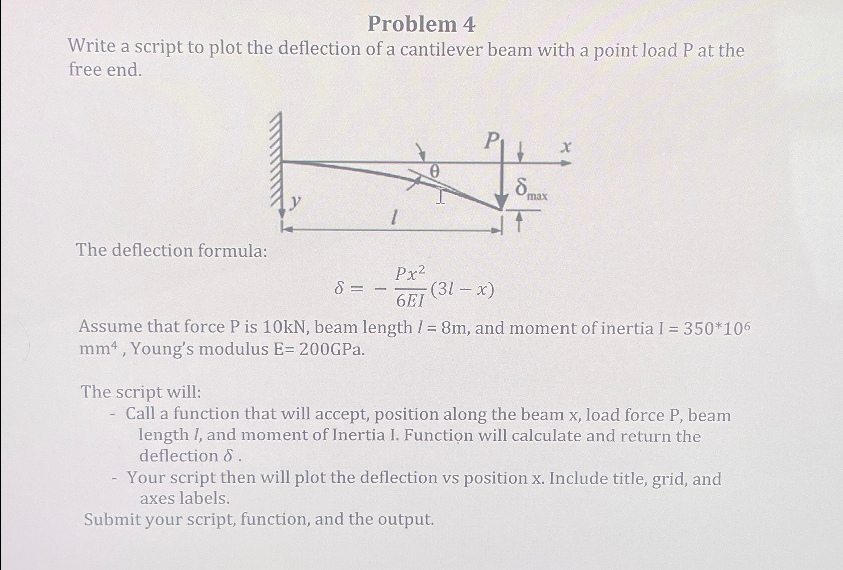 Solved PLEASE USE PYTHON!!! Problem 4Write a script to plot | Chegg.com Solved PLEASE USE PYTHON!!! Problem 4Write a script to plot | Chegg.com