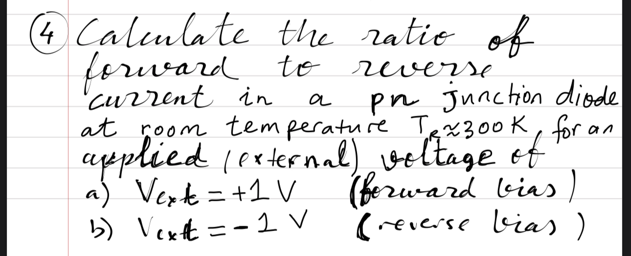 Solved (4) ﻿Calculate the ratio of forvard to reverse | Chegg.com