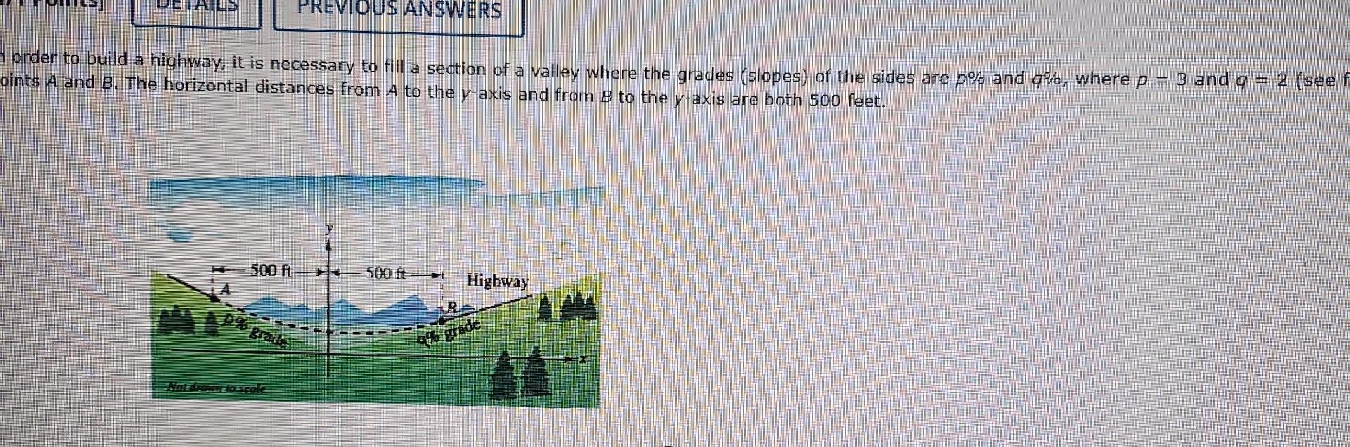 Solved points A and B. The horizontal distances from A to | Chegg.com