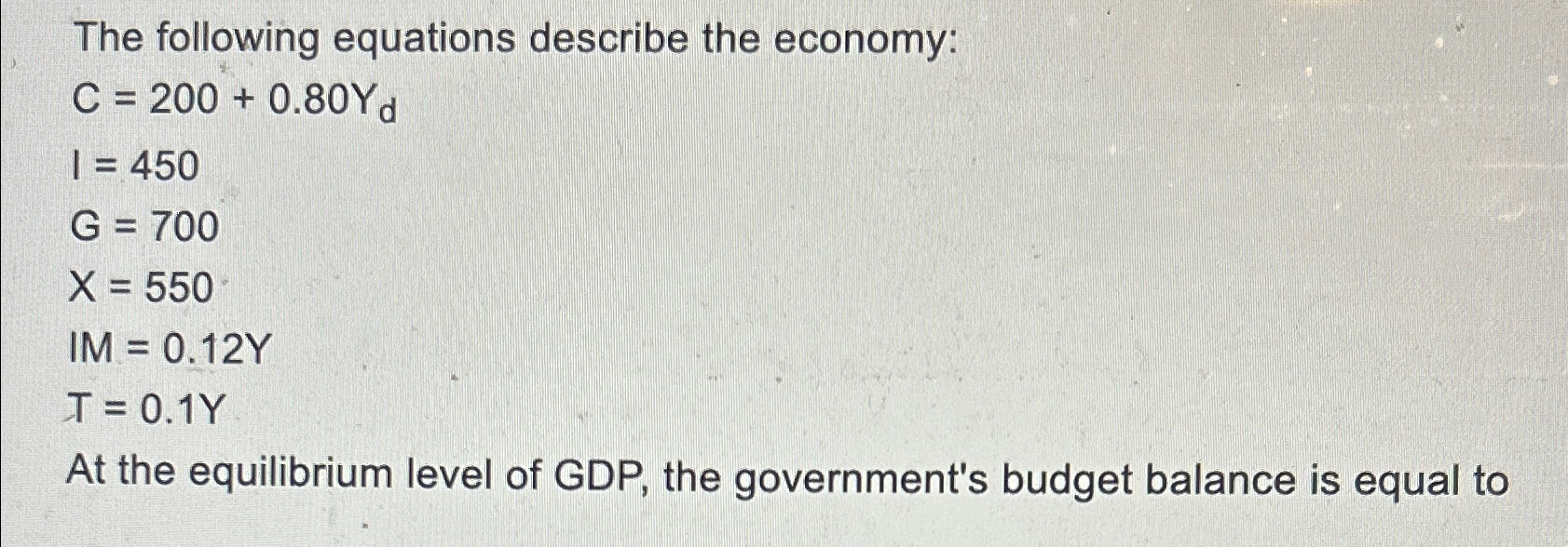 Solved The following equations describe the | Chegg.com