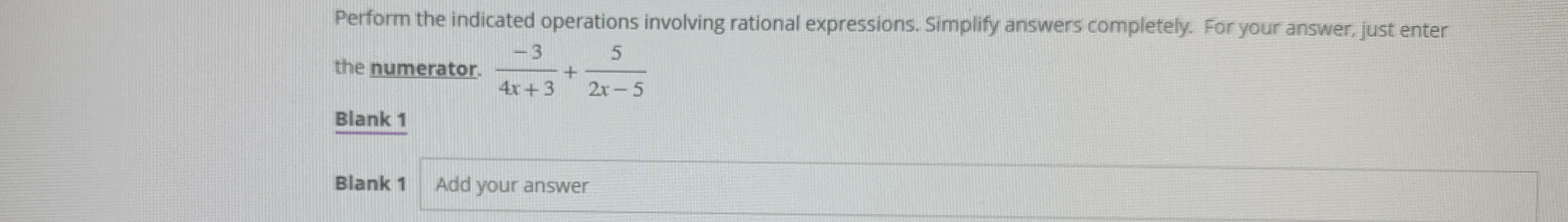 Solved Perform the indicated operations involving rational | Chegg.com