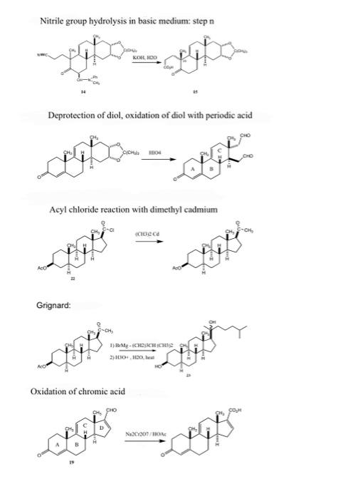 Solved Nitrile group hydrolysis in basic medium: step n кон | Chegg.com