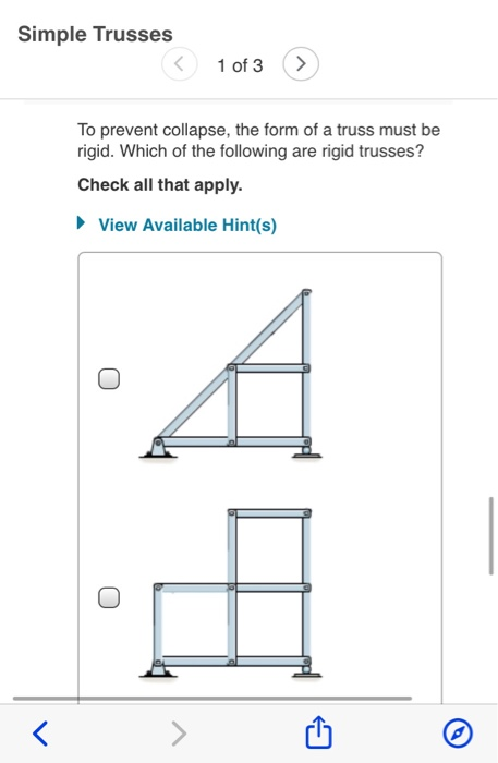 Solved Simple Trusses To prevent collapse, the | Chegg.com