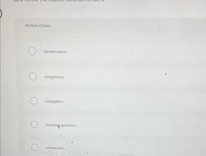 Multiple Choice transformation. competency. | Chegg.com
