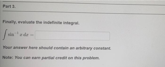 Solved Integration by Parts - Indefinite Integral Let u f(x) | Chegg.com