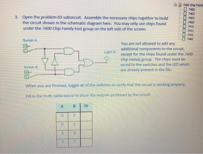 Solved 7410 - 7400 Chip Family 7400 7402 3. Open the problem | Chegg.com