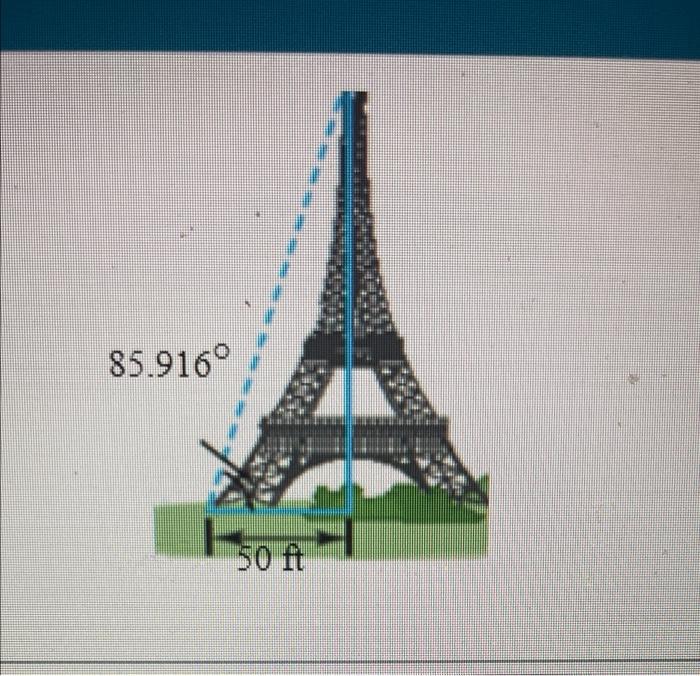 Solved Find the height of the tower using the information | Chegg.com