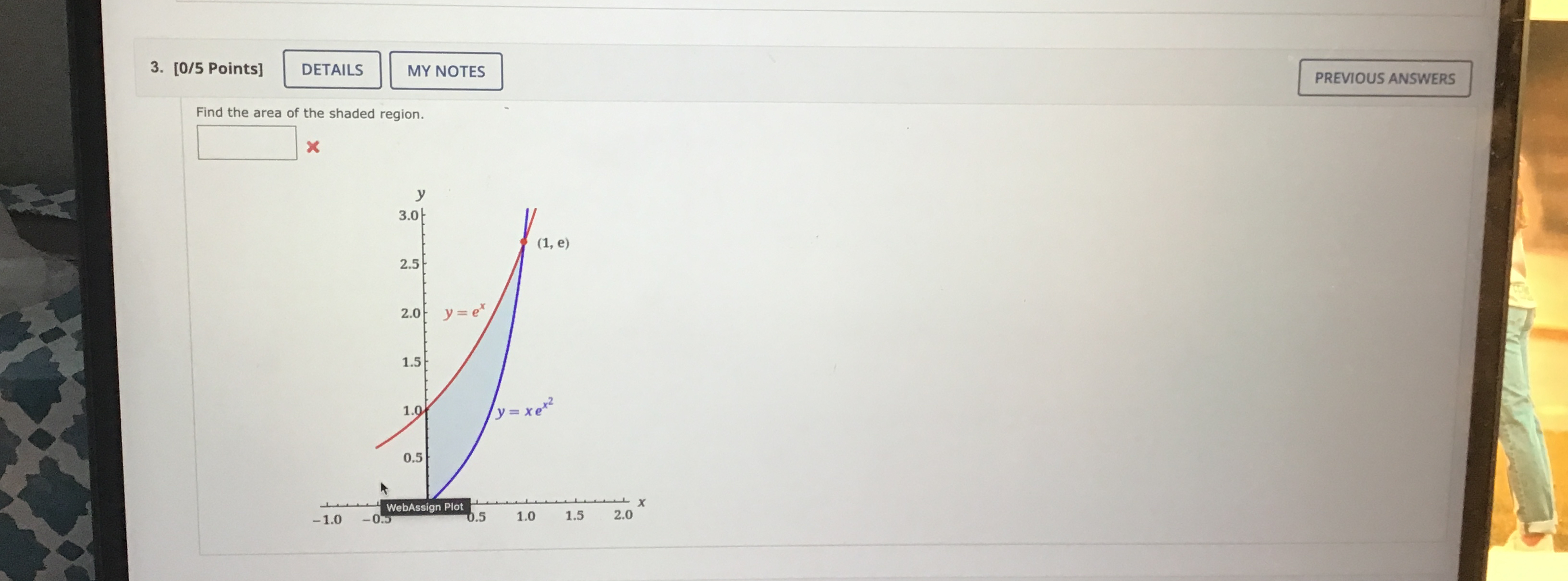 Solved [0/5 ﻿Points]Find the area of the shaded region. | Chegg.com