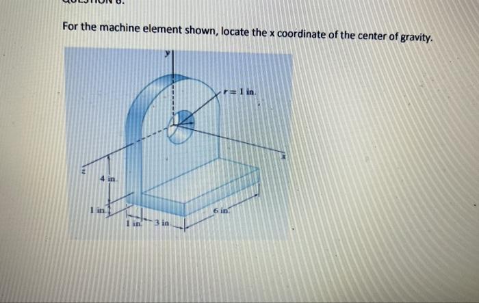 Solved For the machine element shown, locate the x | Chegg.com
