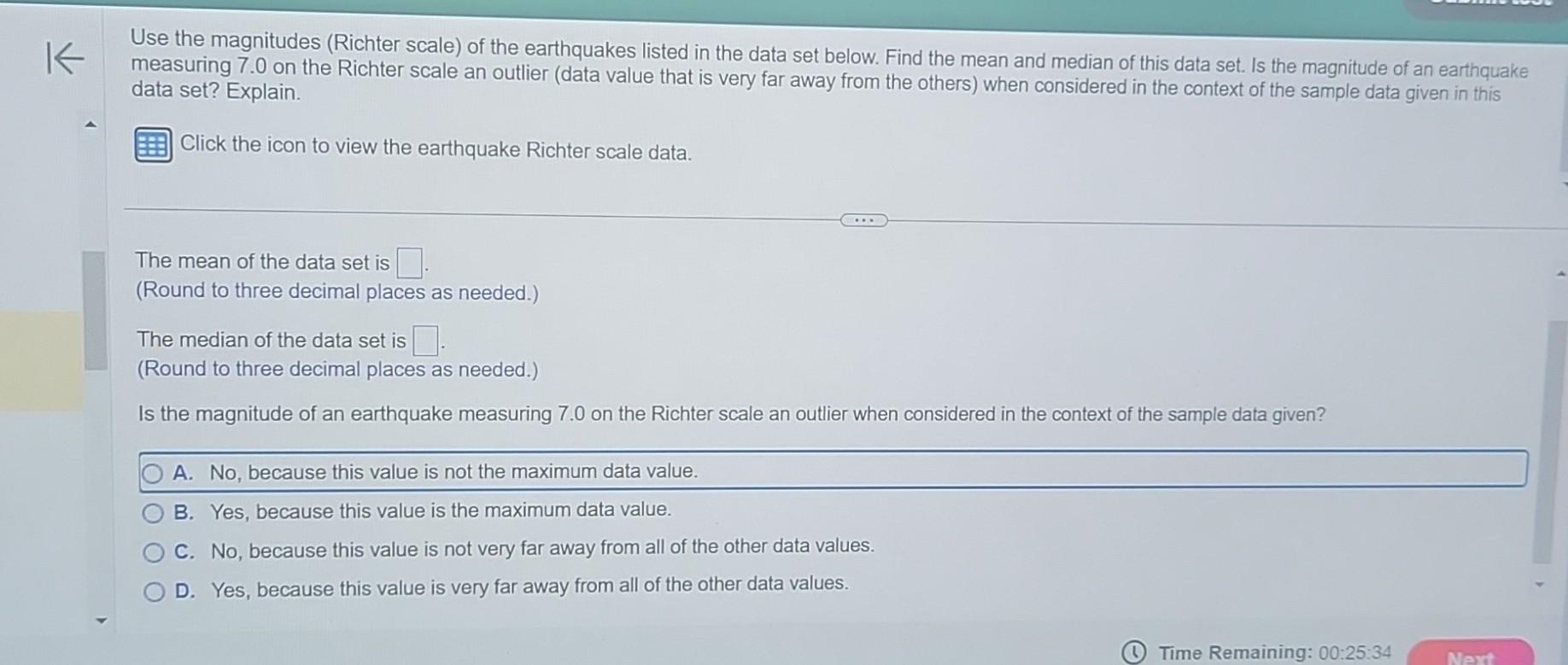 [Solved]: Use the magnitudes (Richter scale) of the