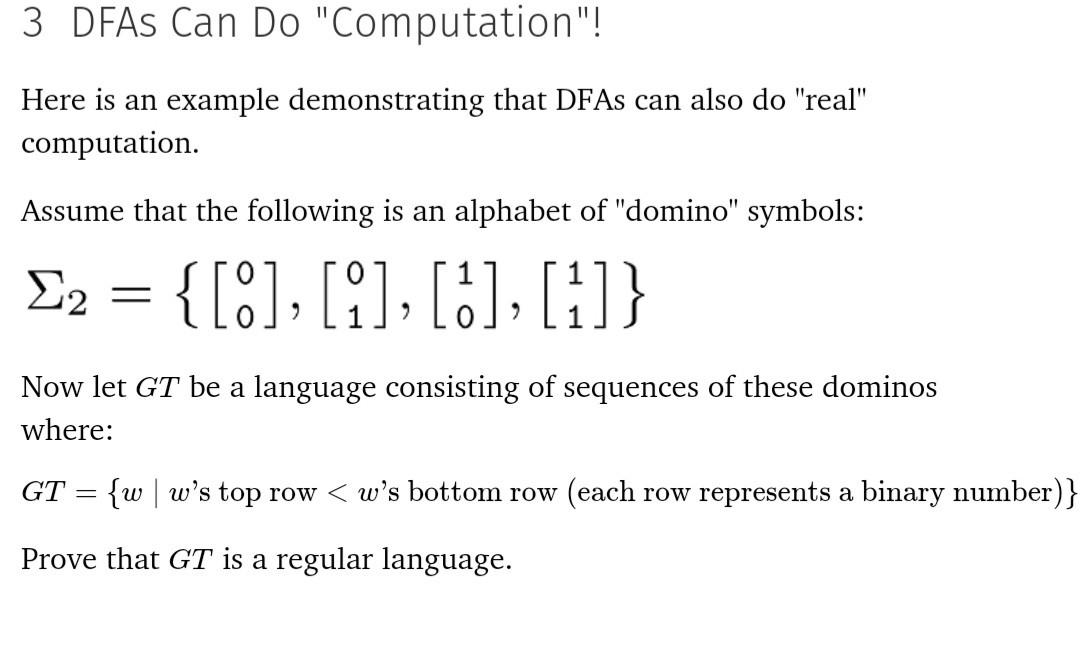Solved 3 DFAs Can Do "Computation"! Here is an example | Chegg.com