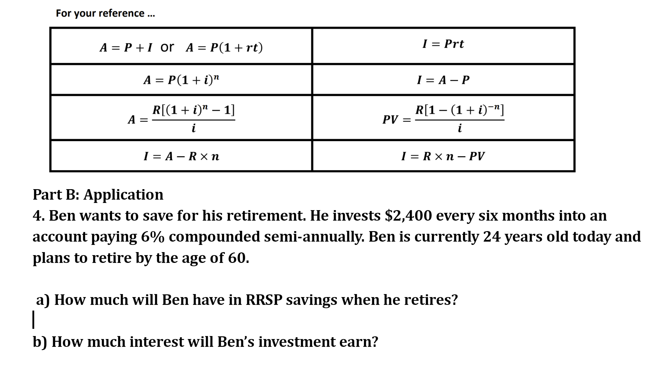 Solved For your reference | Chegg.com