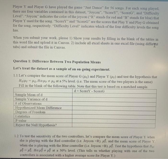 Solved Player Y and Player G have played the game "Just | Chegg.com