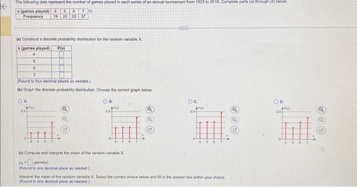Solved (a) Construct a discrete probabitily distribution for | Chegg.com